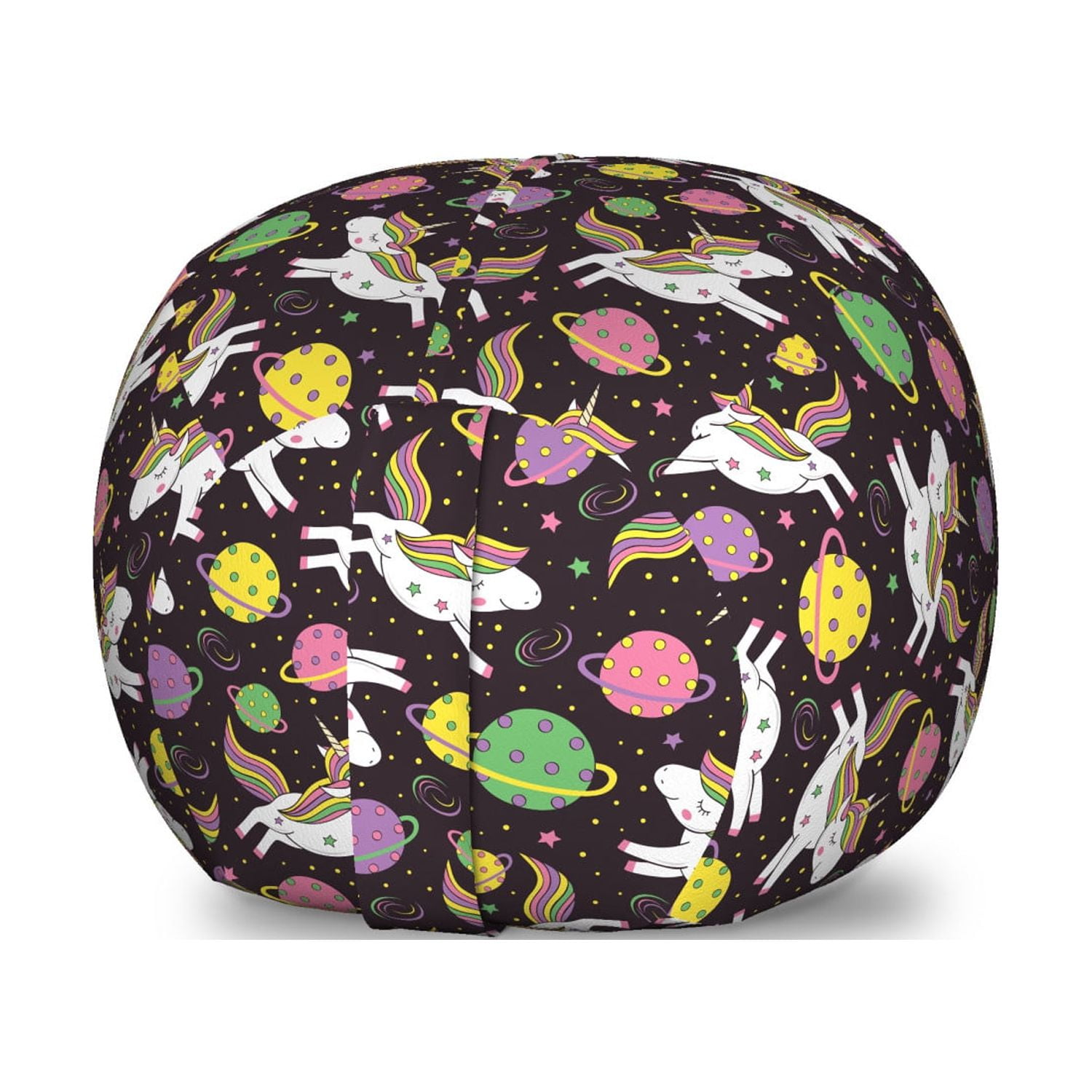 Fantasy World Storage Toy Bag Chair, Imagination Unicorns in Outer ...