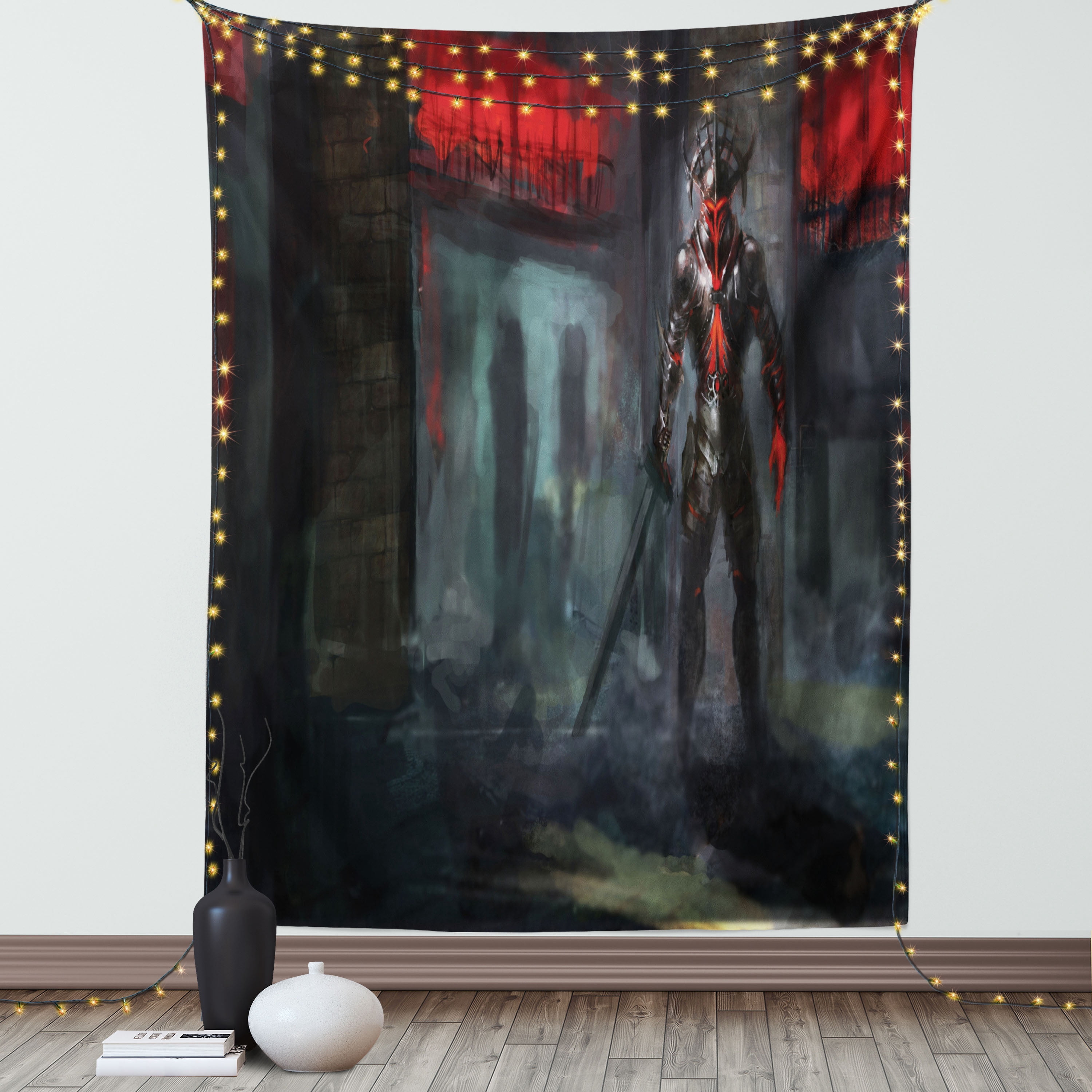 Fantasy World Tapestry, Fictional Reverent Character in Fire Temple ...