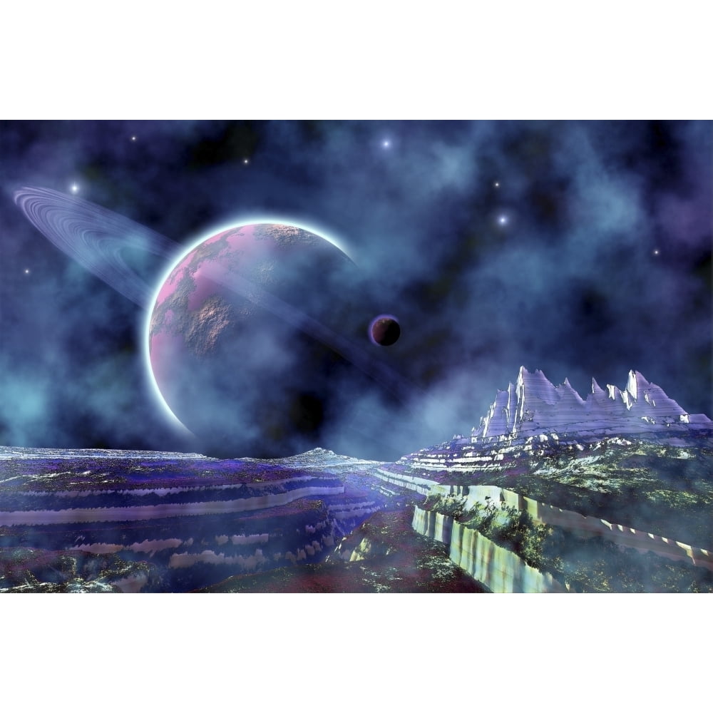 Fantasy alien world view of the universe Poster Print - Walmart.com
