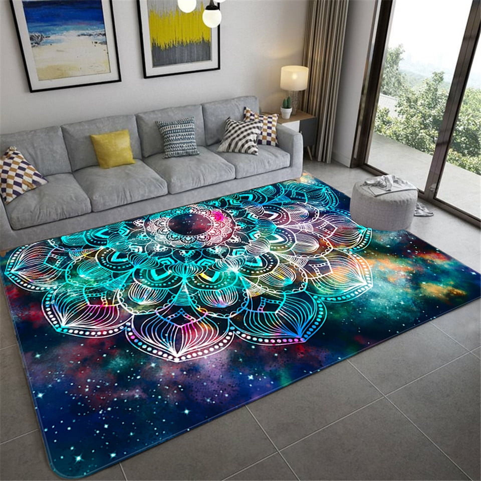 Fantasy color lotus pattern decorate carpet bedroom study balcony bath ...