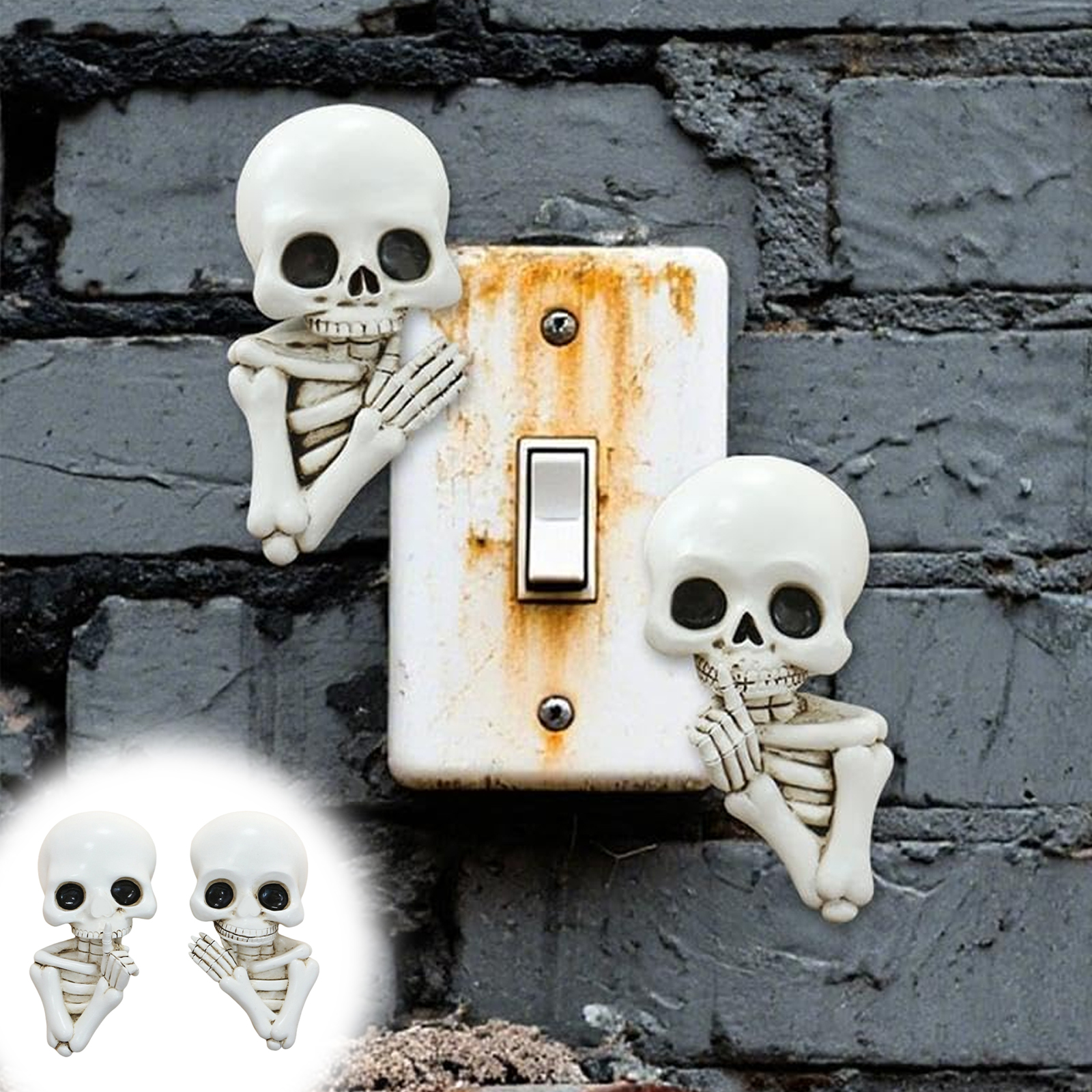 FantasyFrolic Gothic Halloween Decorations | Resin Skull Figurines ...