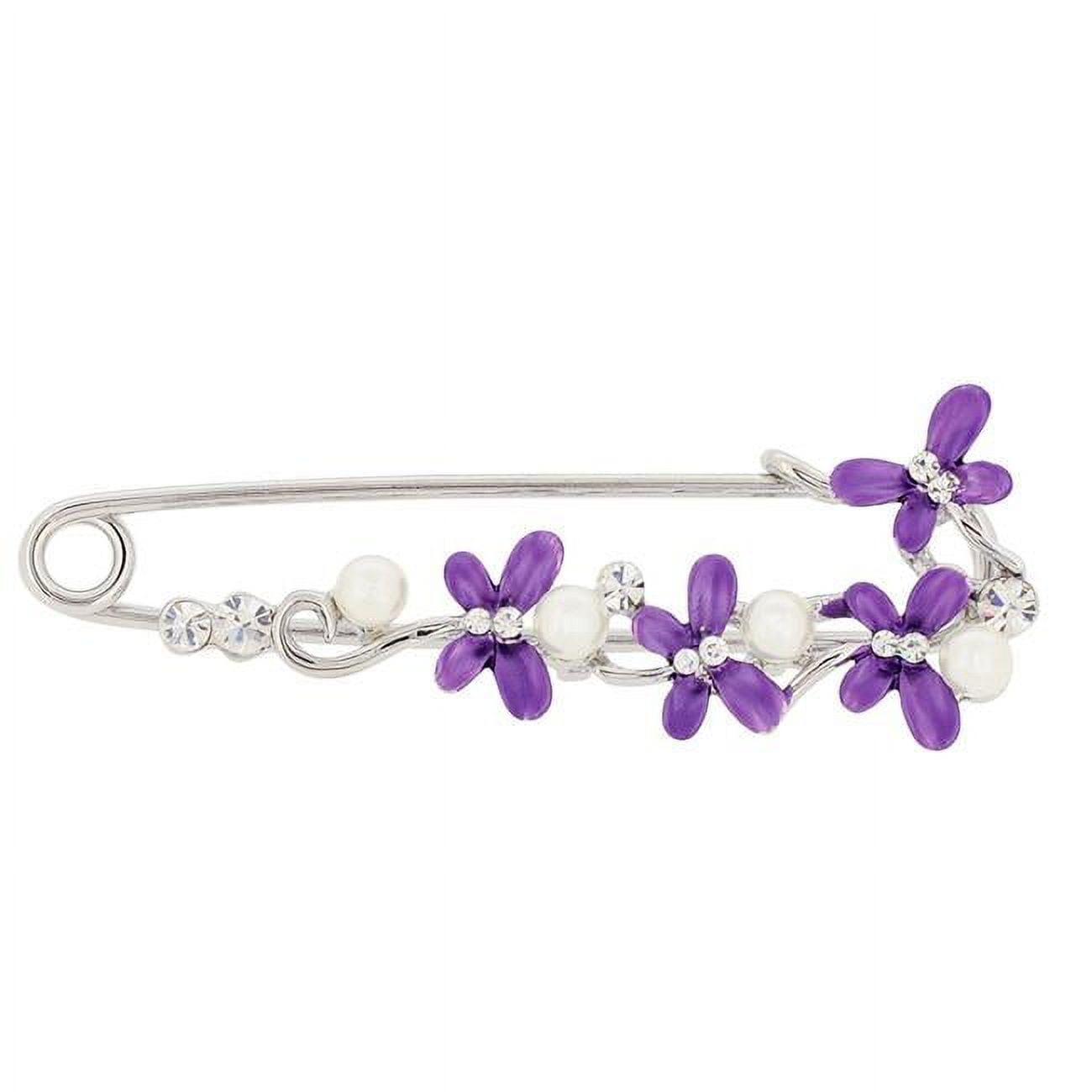Fantasyard Butterfly Crystal Charm Brooch - Purple - 3.125 x 1.125 in ...