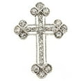 Fantasyard Crystal Cross Brooch & Pendant - Silver - 1.125 x 1.75 in ...