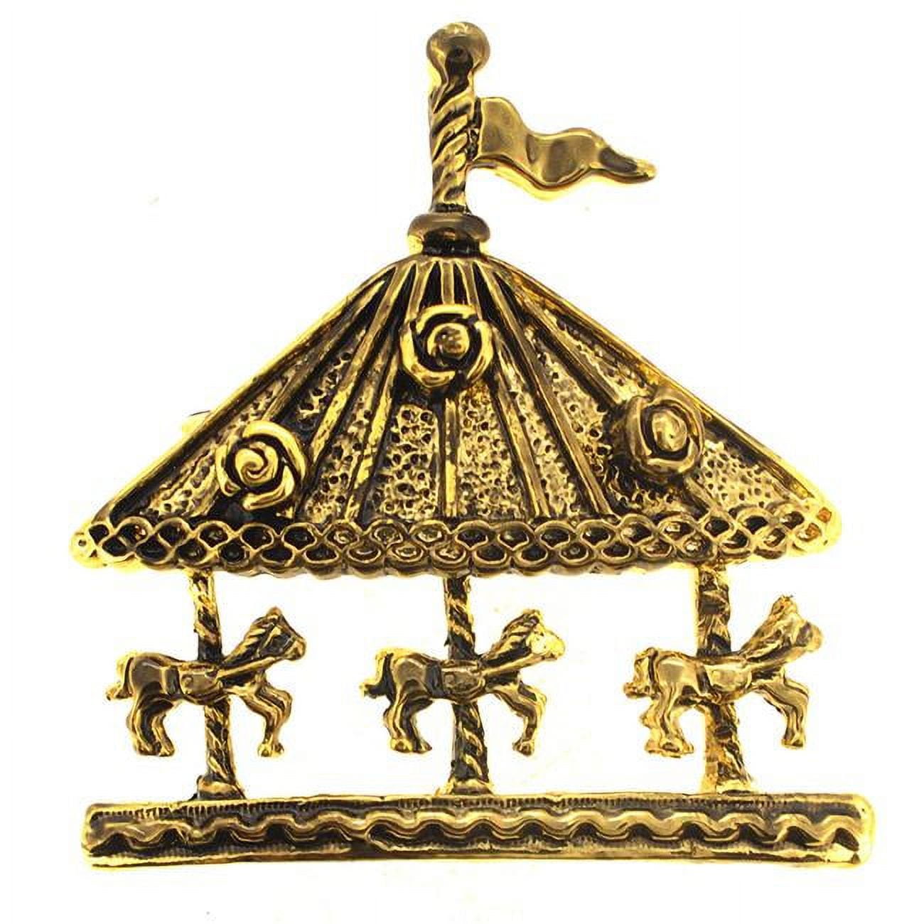 Fantasyard Vintage Merry-Go-Round Brooch Pin - Silver - 1.625 x 1.625 ...