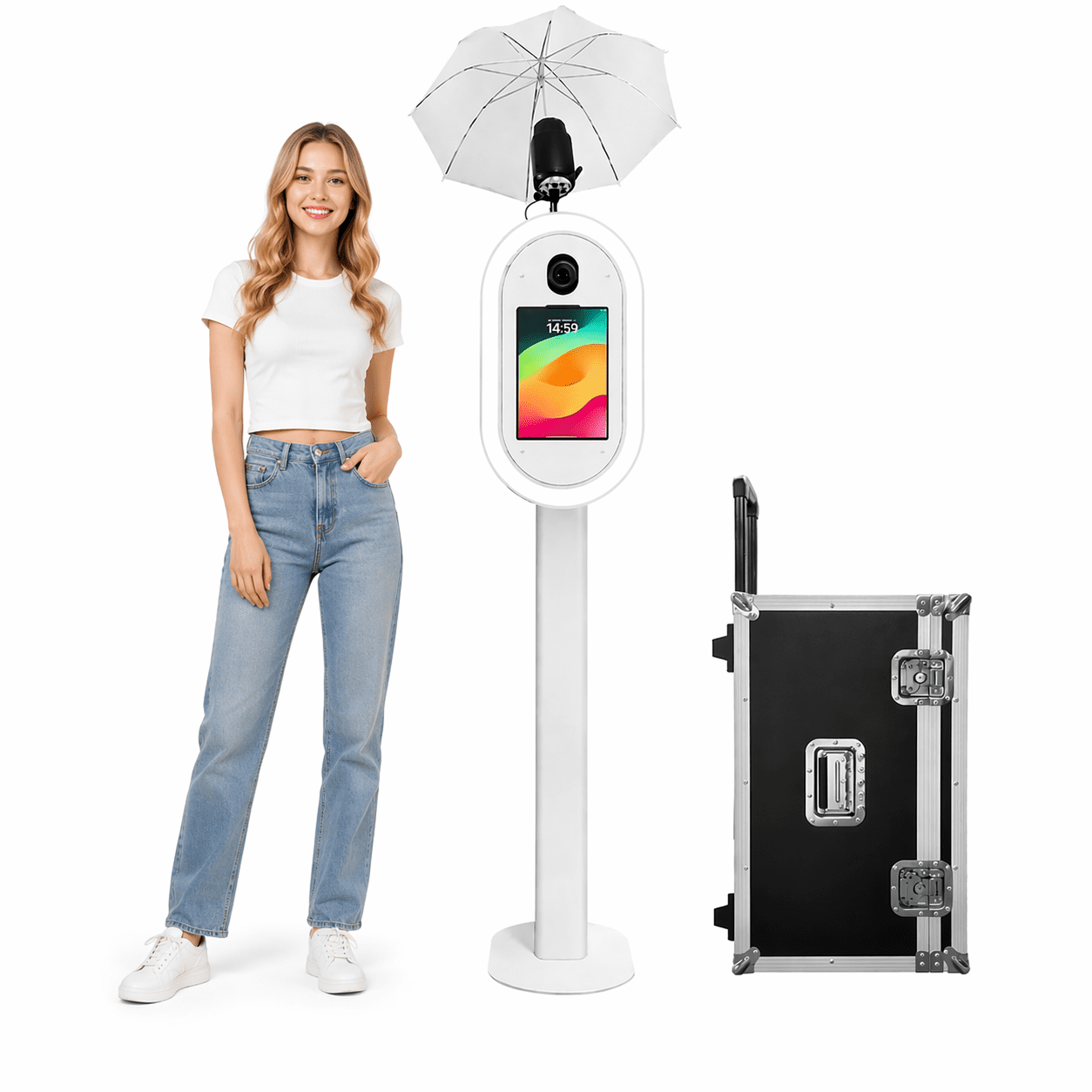 Fantasyview DSLR iPad Photo Booth Machine, Metal Enclosure, with Flight ...