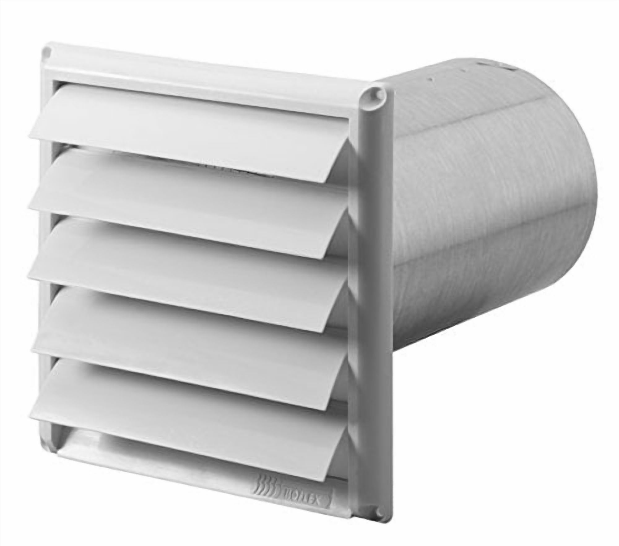 Fantech HS 6W Louvered Shutter with Tailpiece, 6" Round Duct - Walmart.com