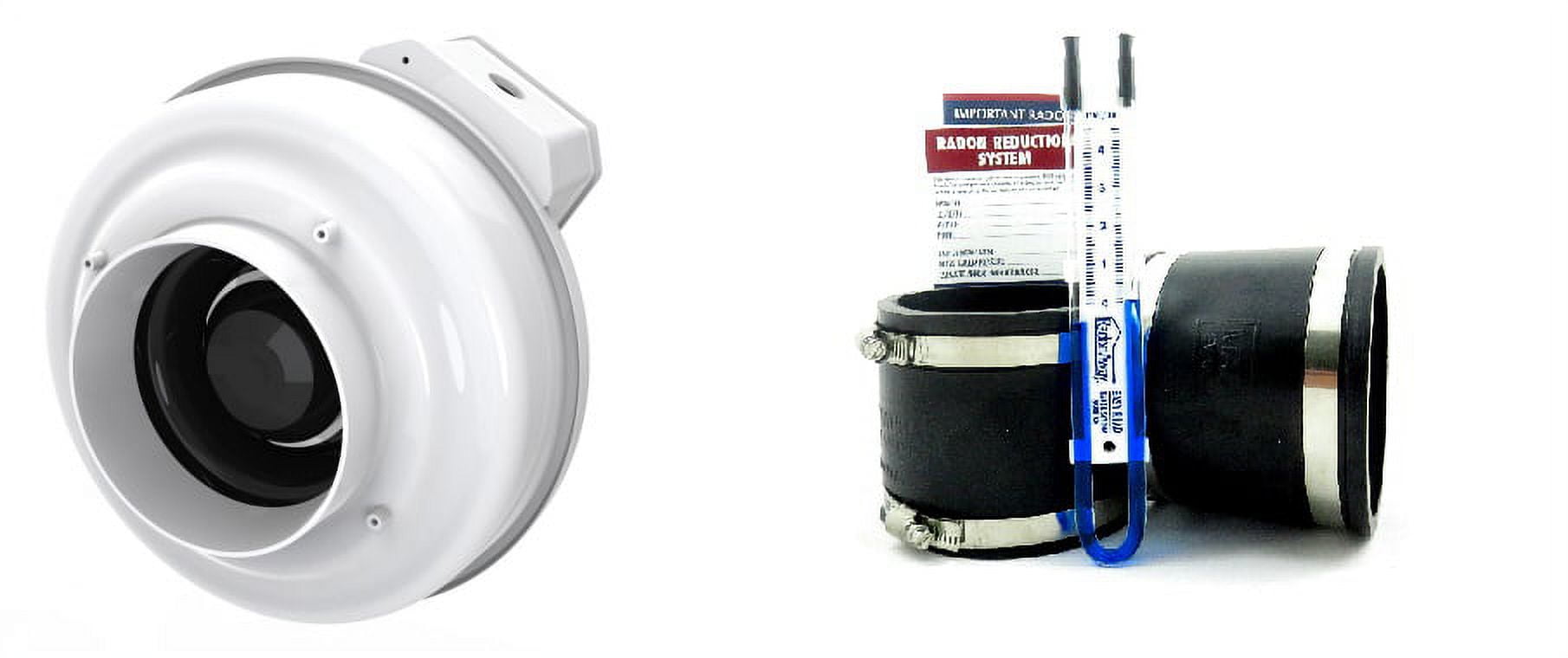 Fantech Rn1 Radon Mitigation Fan + 4x4 Install Kit - Walmart.com
