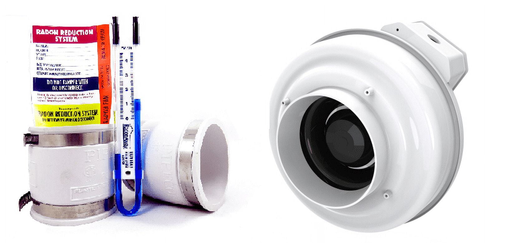 Fantech Rn1 Radon Mitigation Fan + 4x4 Install Kit - Walmart.com