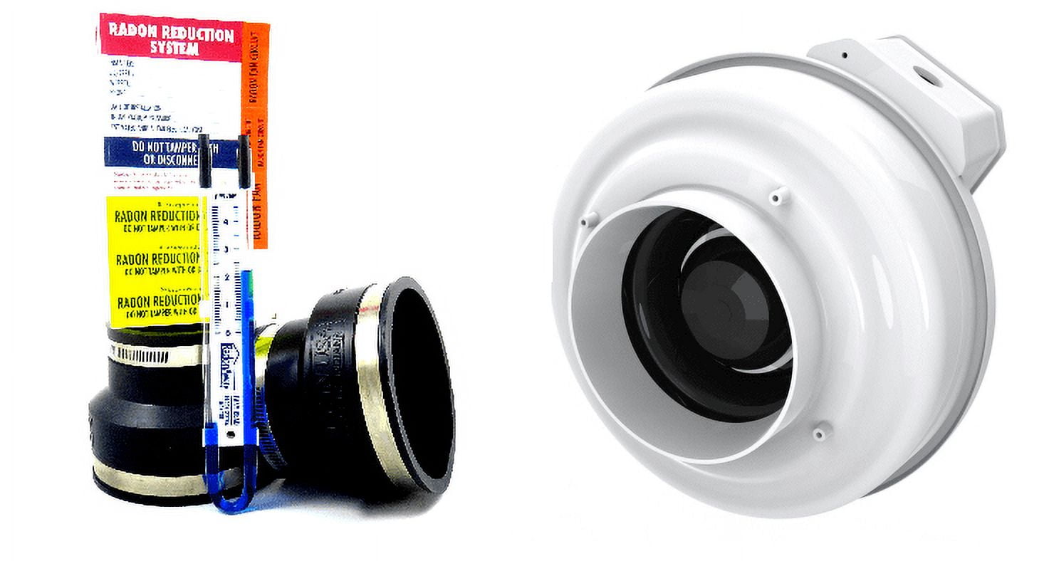 Fantech Rn2 Radon Mitigation Fan + 3x4 Install Kit - Walmart.com