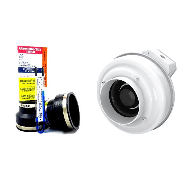 Fantech Rn2 Radon Mitigation Fan + 3x4 Install Kit - Walmart.com