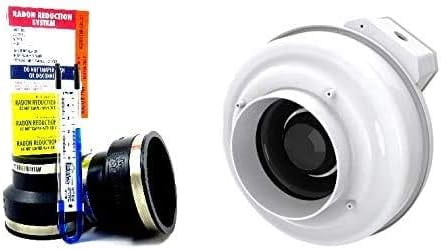 Fantech Rn3 Radon Mitigation Fan w/Install Kit (Blac) - Walmart.com