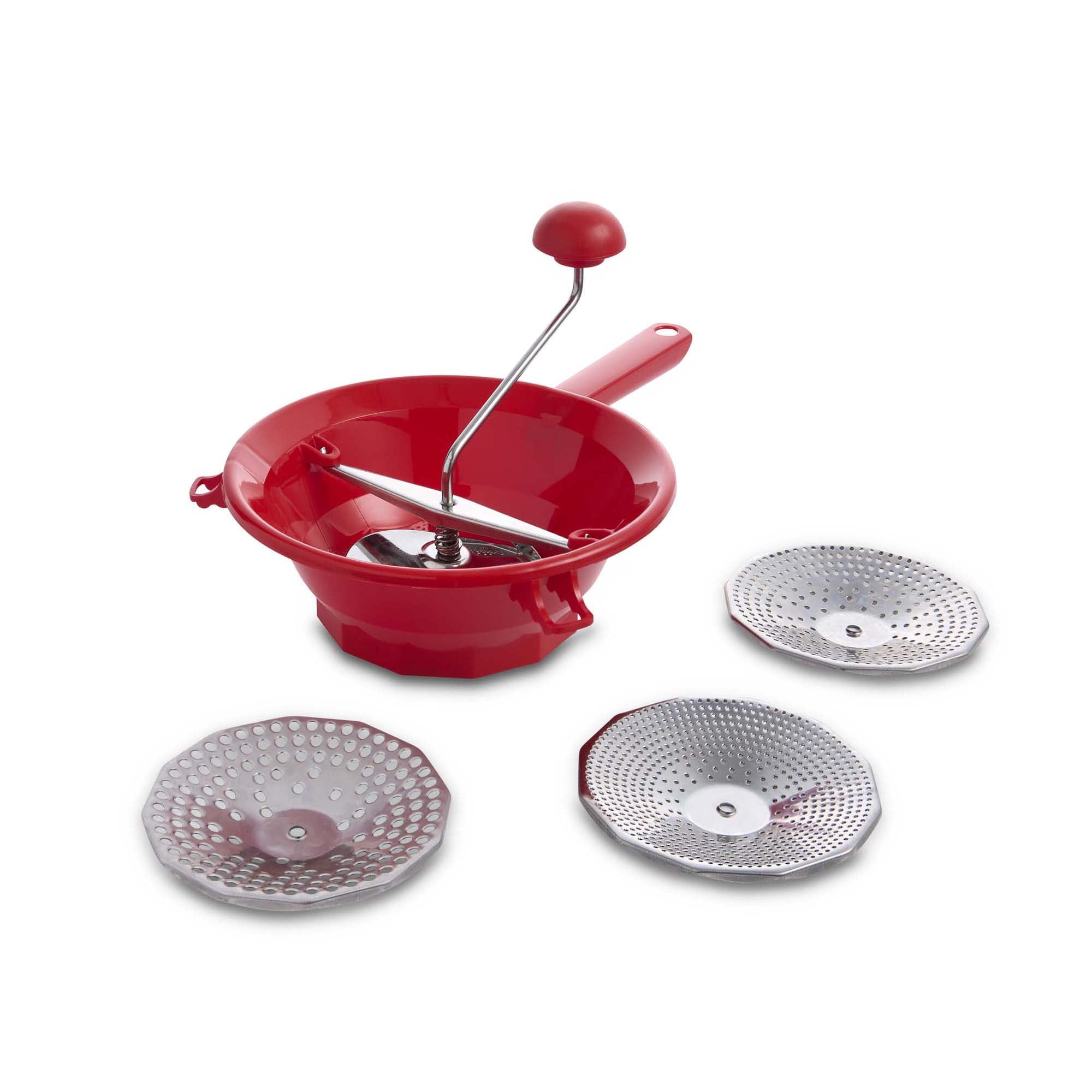 Fantes Fruit Vegetable Mill, 4 Disc Blades, Made in Italy, 2.85-Quart ...