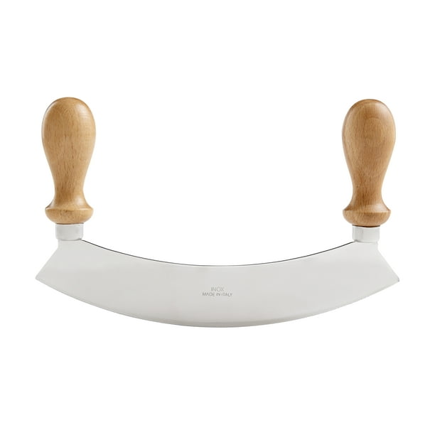 Fantes Mezzaluna Rocking Chopper, Stainless Steel Blade with Beechwood ...