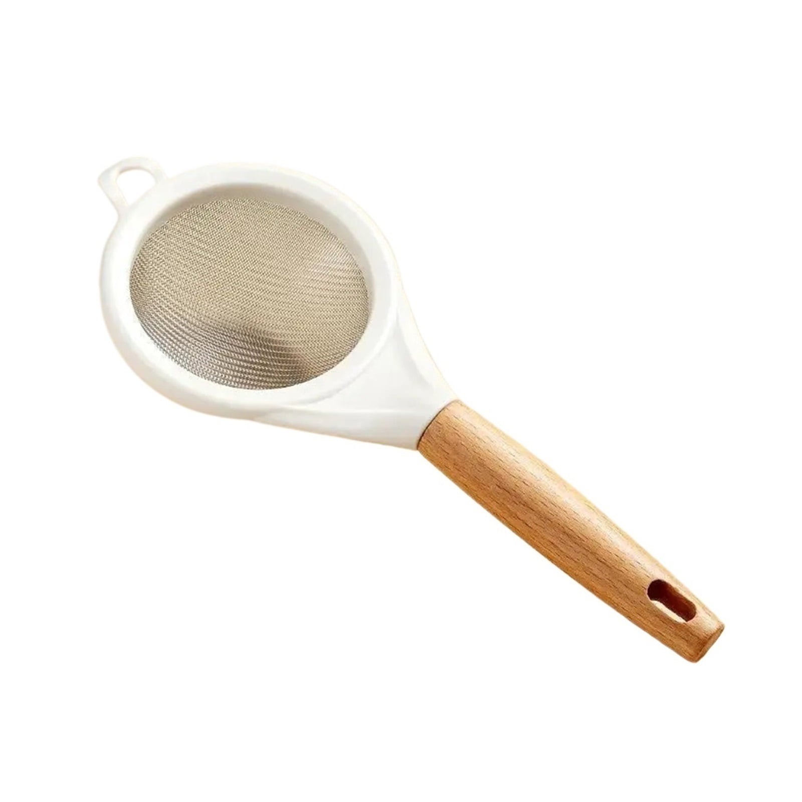 Fantj Stainless Steel Fine Mesh Kitchen Sieve Sifters with Wooden ...