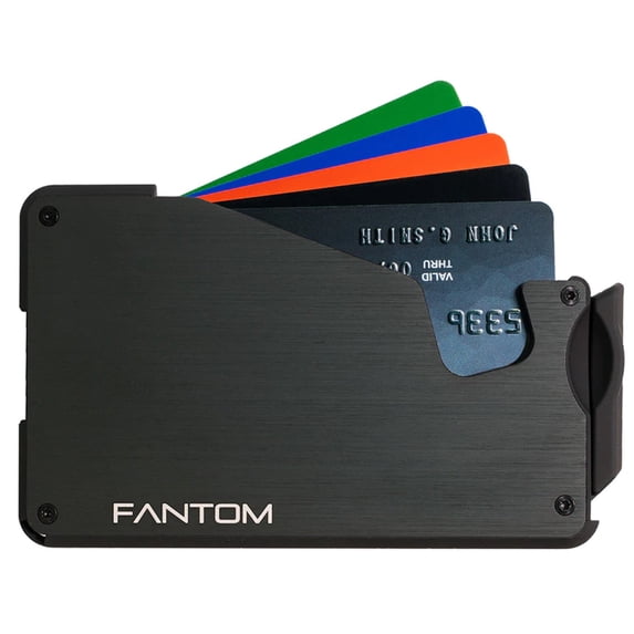 Fantom Wallet S 10 Black Slim Minimalist RFID Aluminum Wallet - Walmart.com