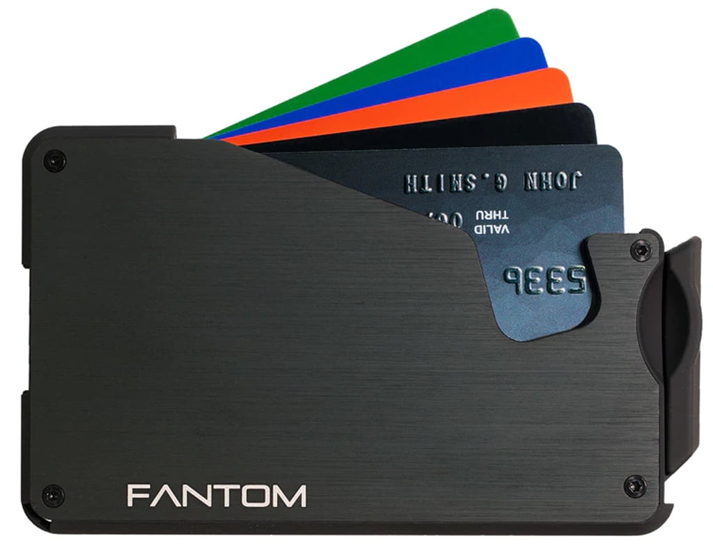 Fantom Wallet S 7 Black Slim Minimalist RFID Aluminum Wallet - Walmart.com