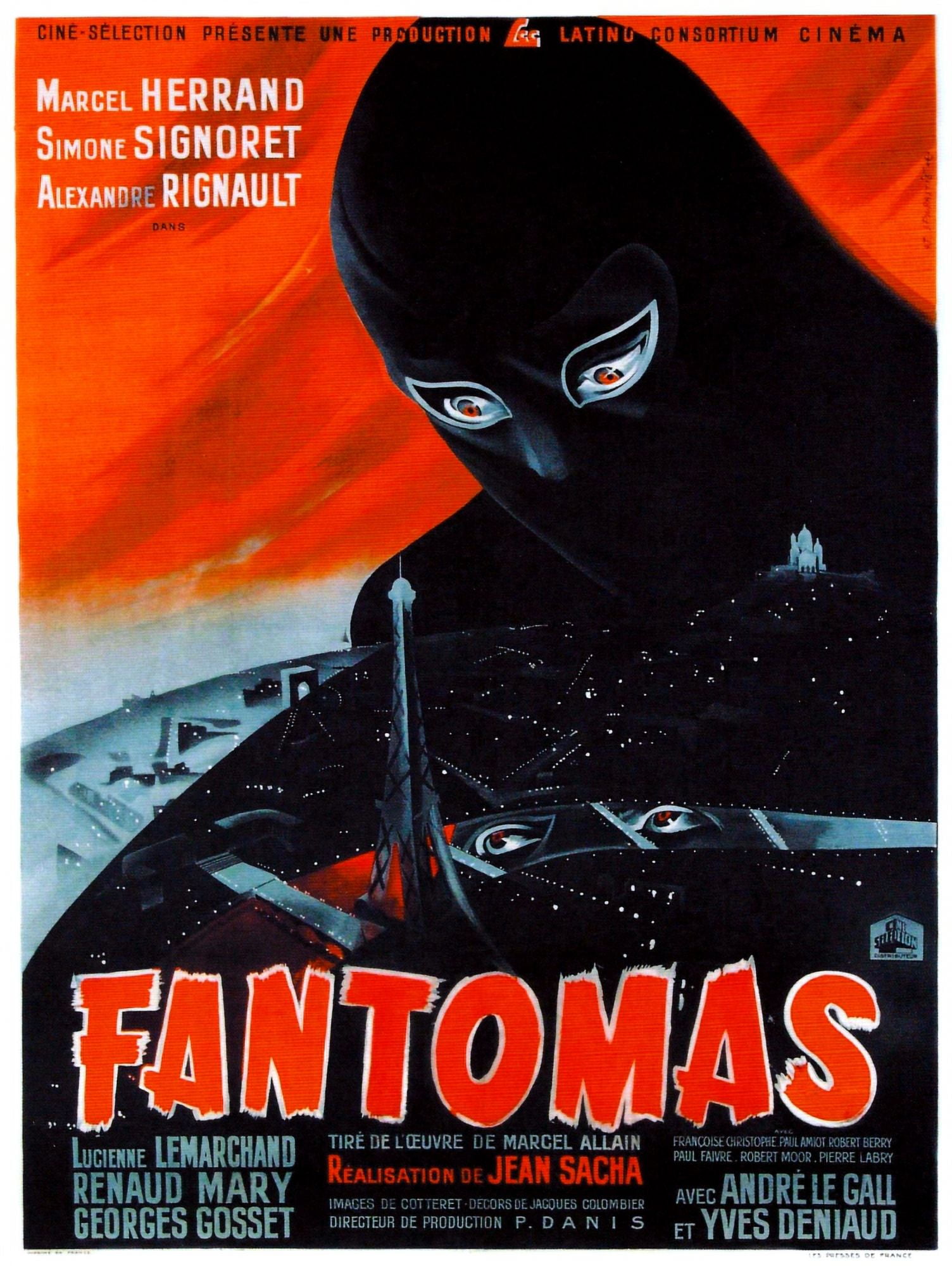 Fantomas French Poster Marcel Herrand 1947 Movie Poster Masterprint (24 ...
