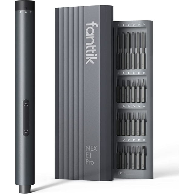 Fanttik Mini Electric Portable Handheld Cordless Precision Screwdriver Set with 24 Magnetic Bits ...