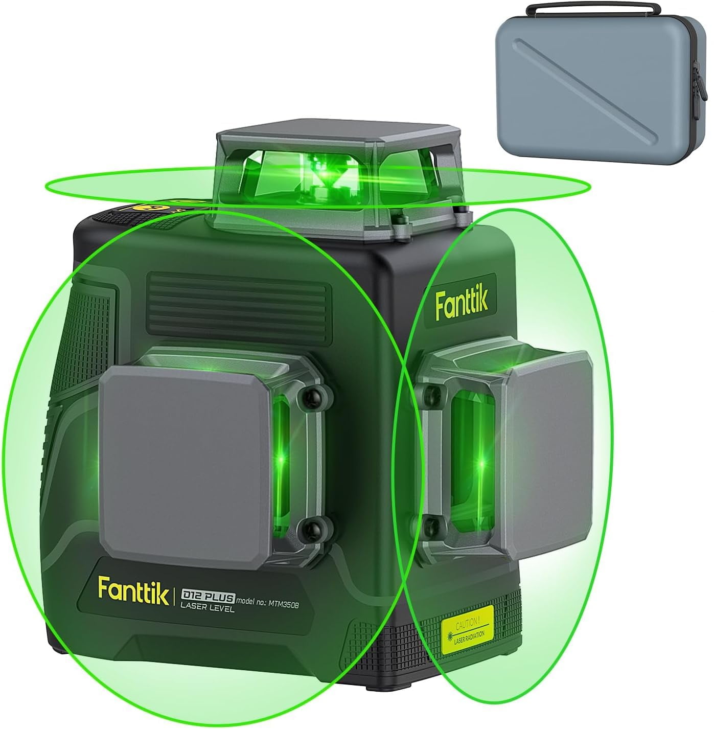 Fanttik D12 PLUS Laser Level Self Leveling 3 × 360°, 3D Green Cross ...