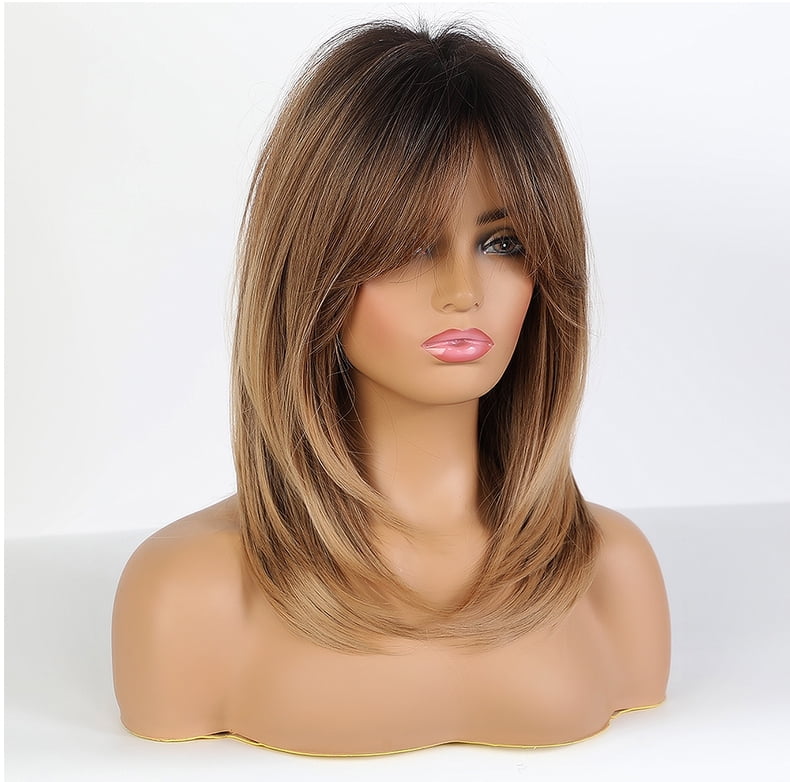 Fanty wig women's medium long hair European and American style eight ...