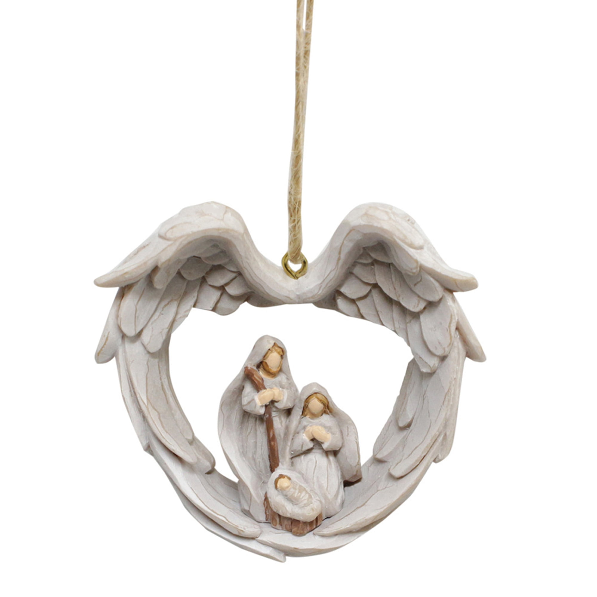 Fanvereka Christmas Tree Ornaments Holy Family in Angel Wings ...
