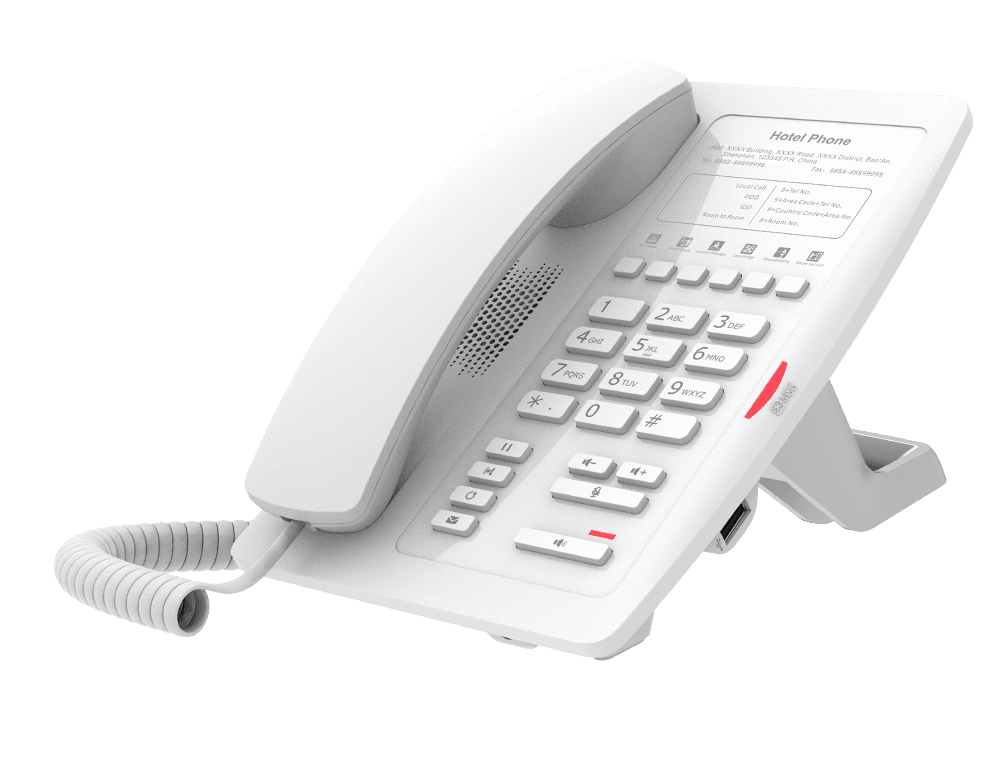 Fanvil H3 Basic Hotel IP Phone in White H3 White - Walmart.com