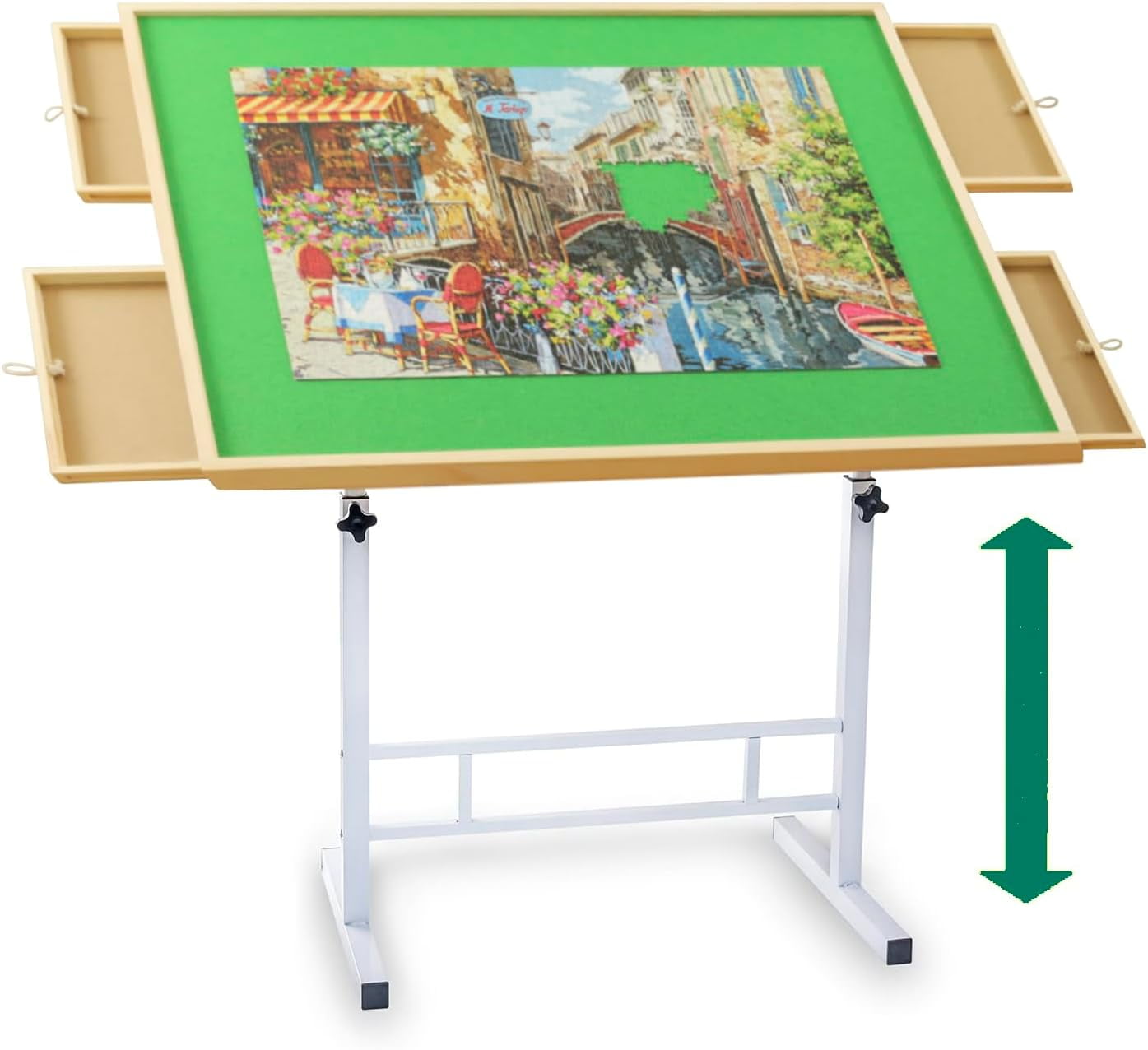 Fanwer Puzzle Table with Drawers 1500 Piece, Jigsaw Puzzle Table with ...