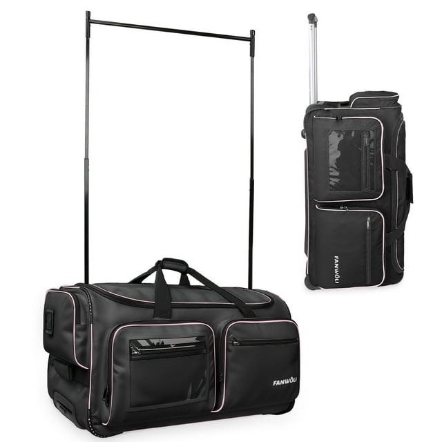 Fanwoli Dance Bag with Garment Rack - 28"Collapsible Rolling ...
