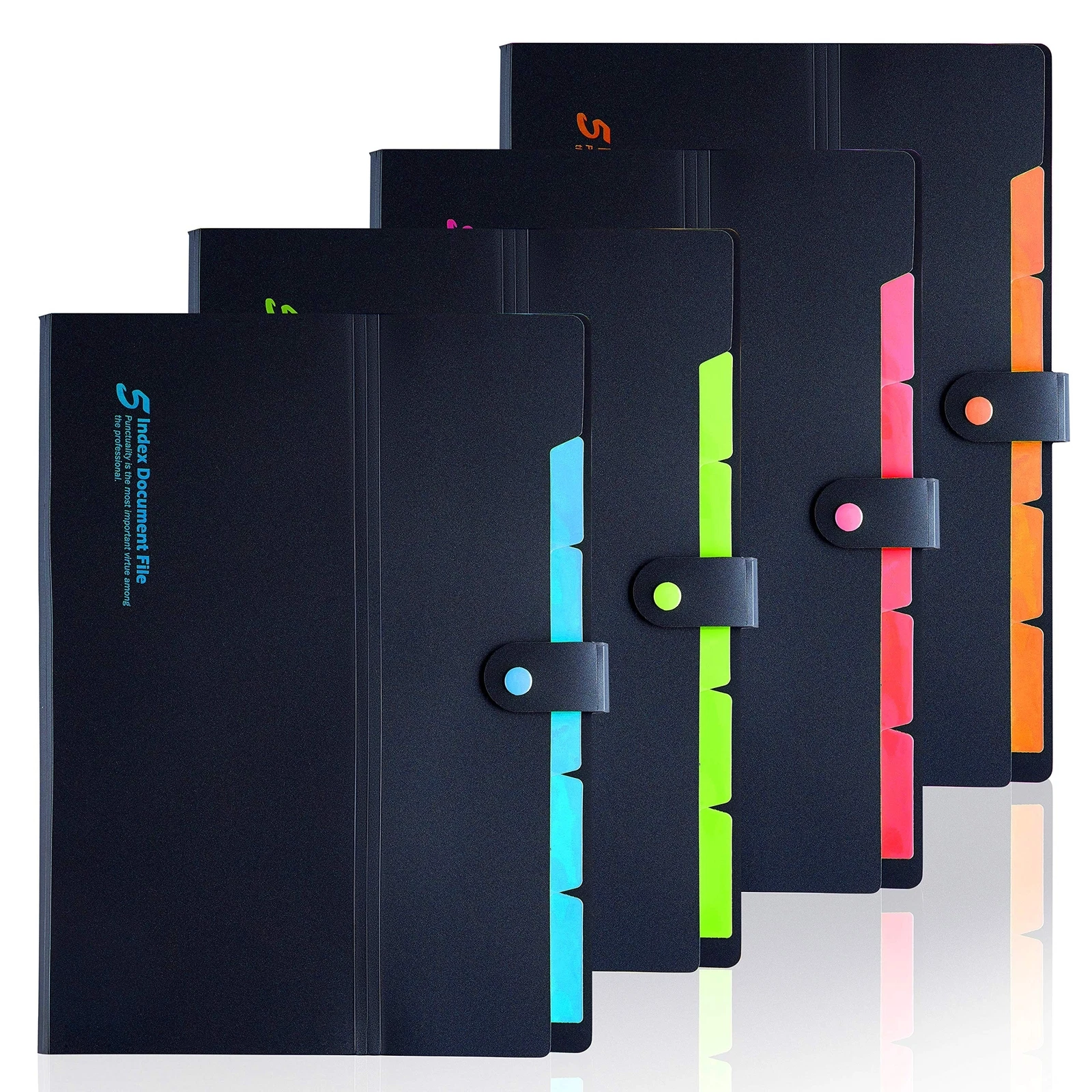 Fanwu 4 Pack Expanding File Folders With 6 Pockets, A4 Letter Size ...