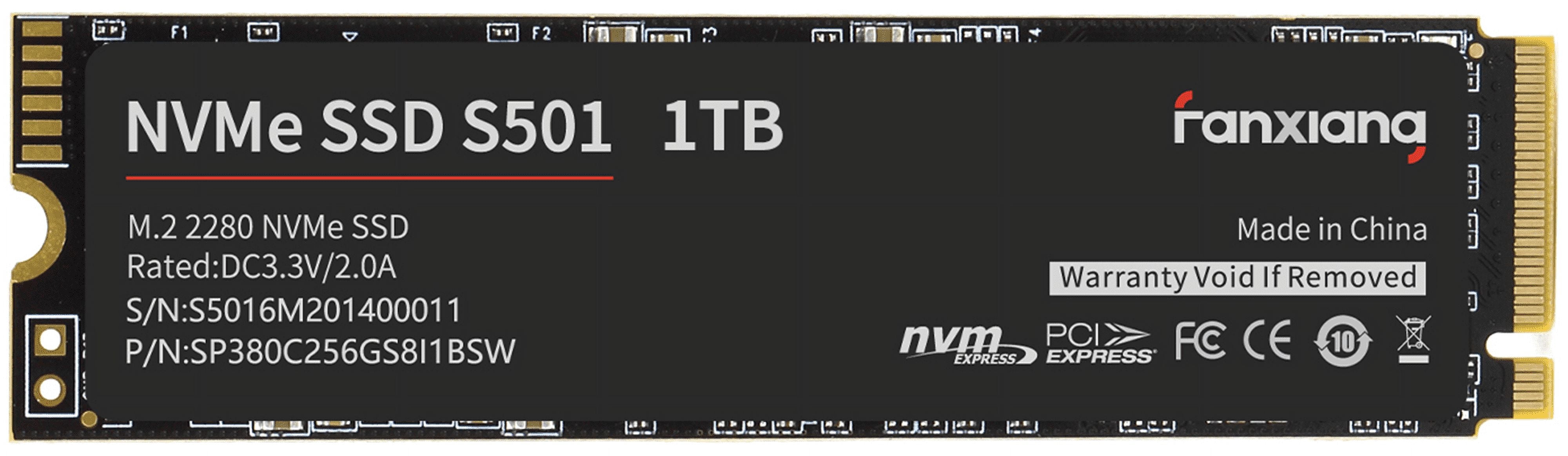 Fanxiang S501 1TB NVMe SSD m.2 2280 Internal Solid State Hard Drive ...