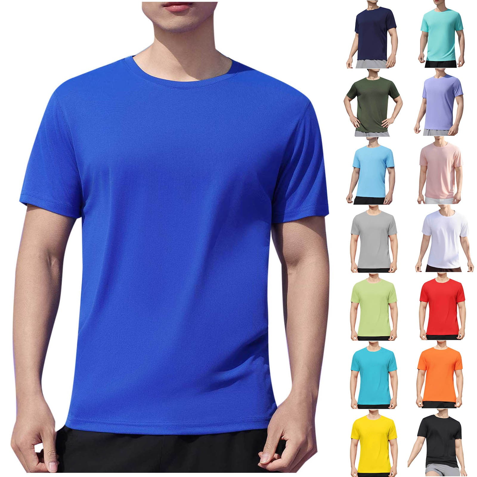 Fanxing Big And Tall Tee Shirts Clearance Under $10 Mint Green Stretch ...