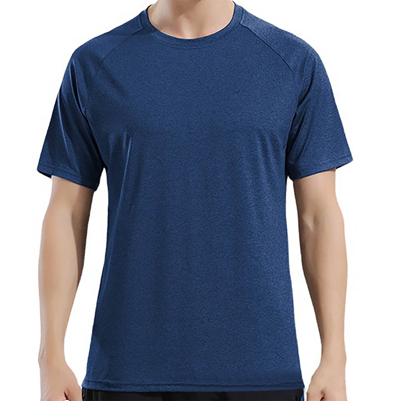 Fanxing Big & Tall Mens Shirts Men's Workout T Shirts Short Sleeve Gym Bodybuilding Muscle ...