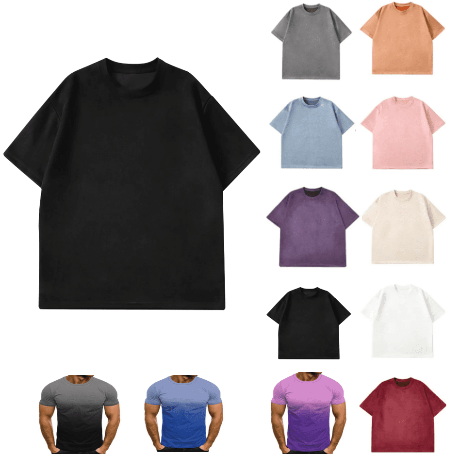 Fanxing Big & Tall Mens Shirts Mens Gym Workout Tees Big and Tall T-Shirt Slim Fit Short Sleeve ...