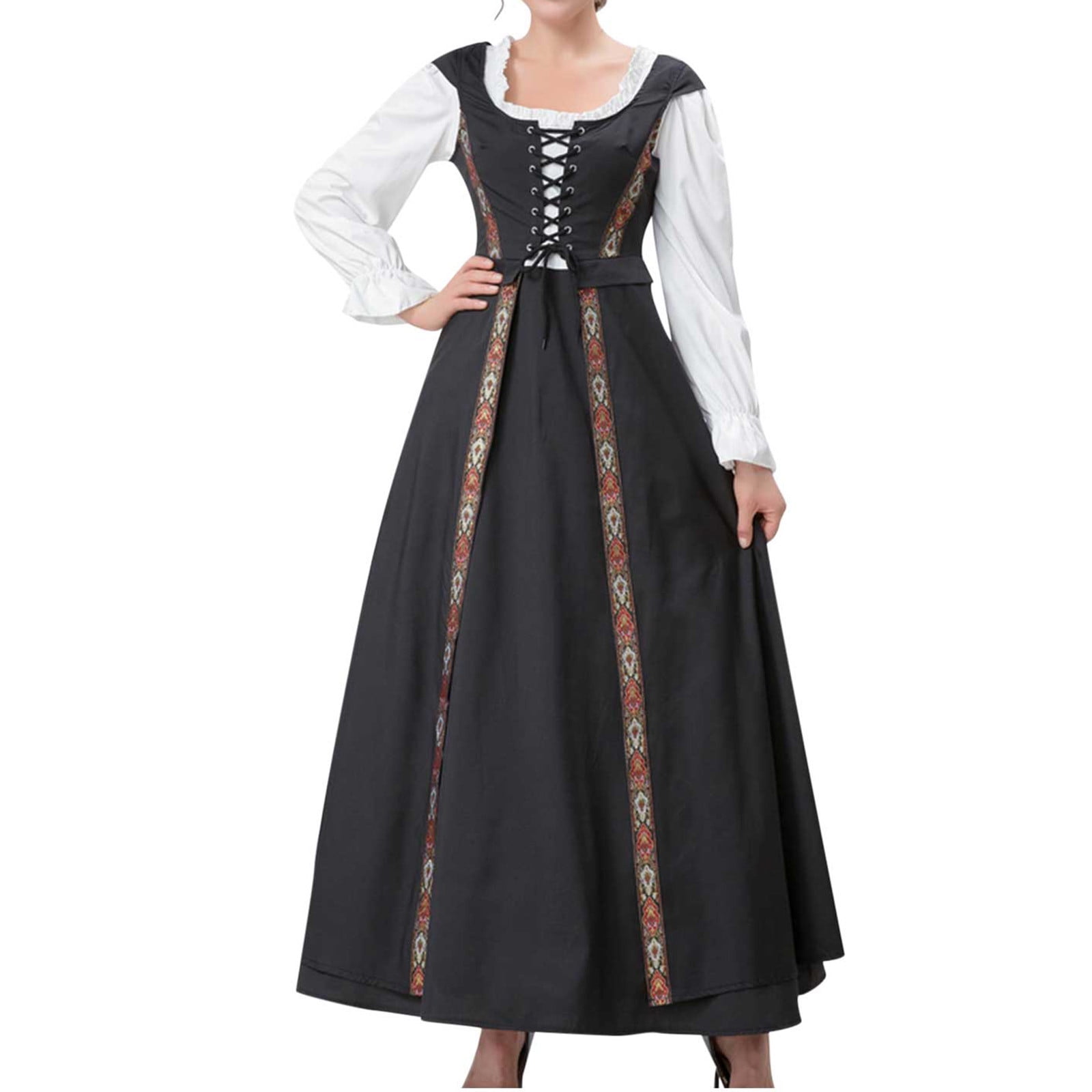 Fanxing ChristmasDeals Women's Renaissance Costume Plus Size Medieval ...
