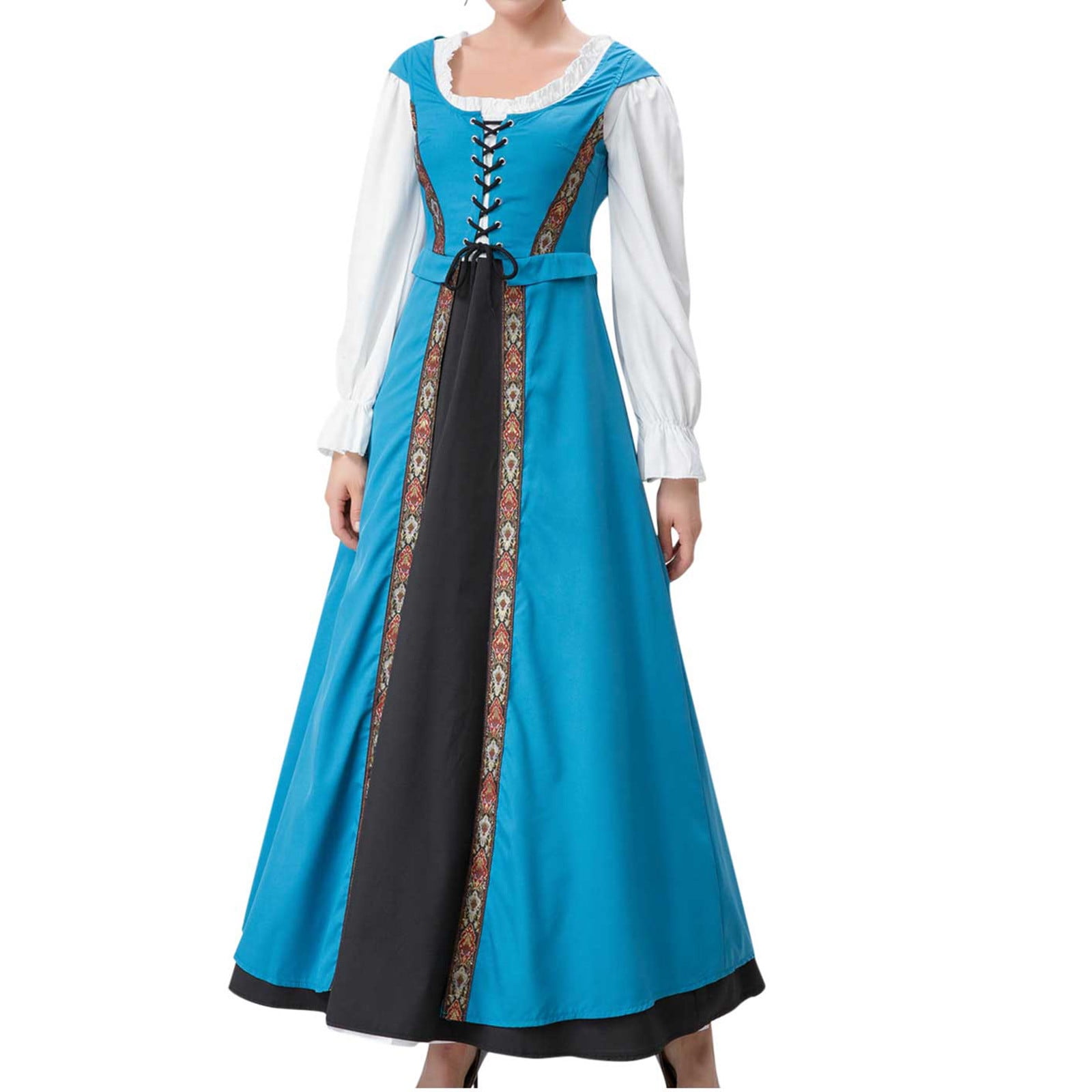 Fanxing ChristmasDeals Women's Renaissance Costume Plus Size Medieval ...