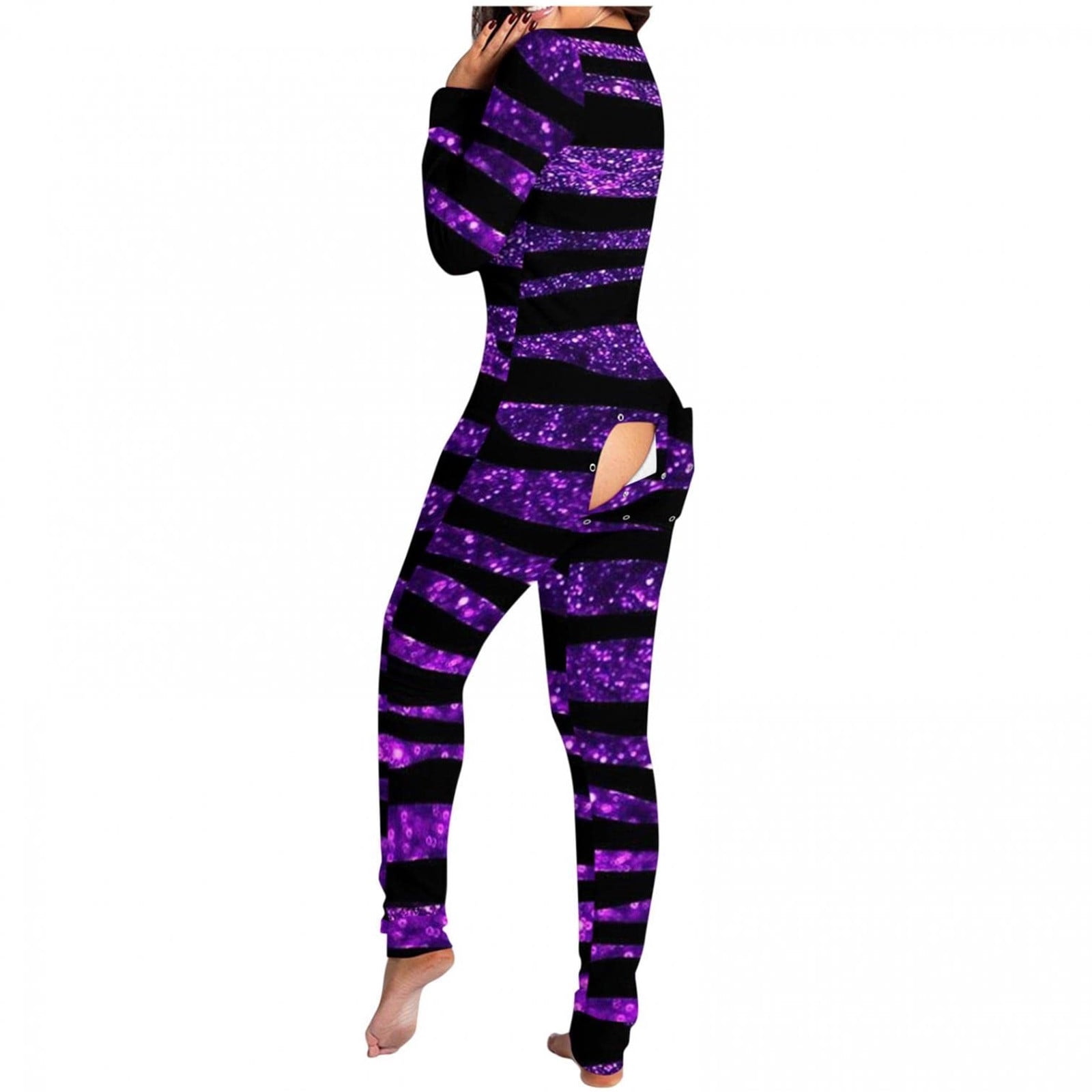 Fanxing Clearance Deals Women's Long One Piece Pajamas with Drop Seat ...