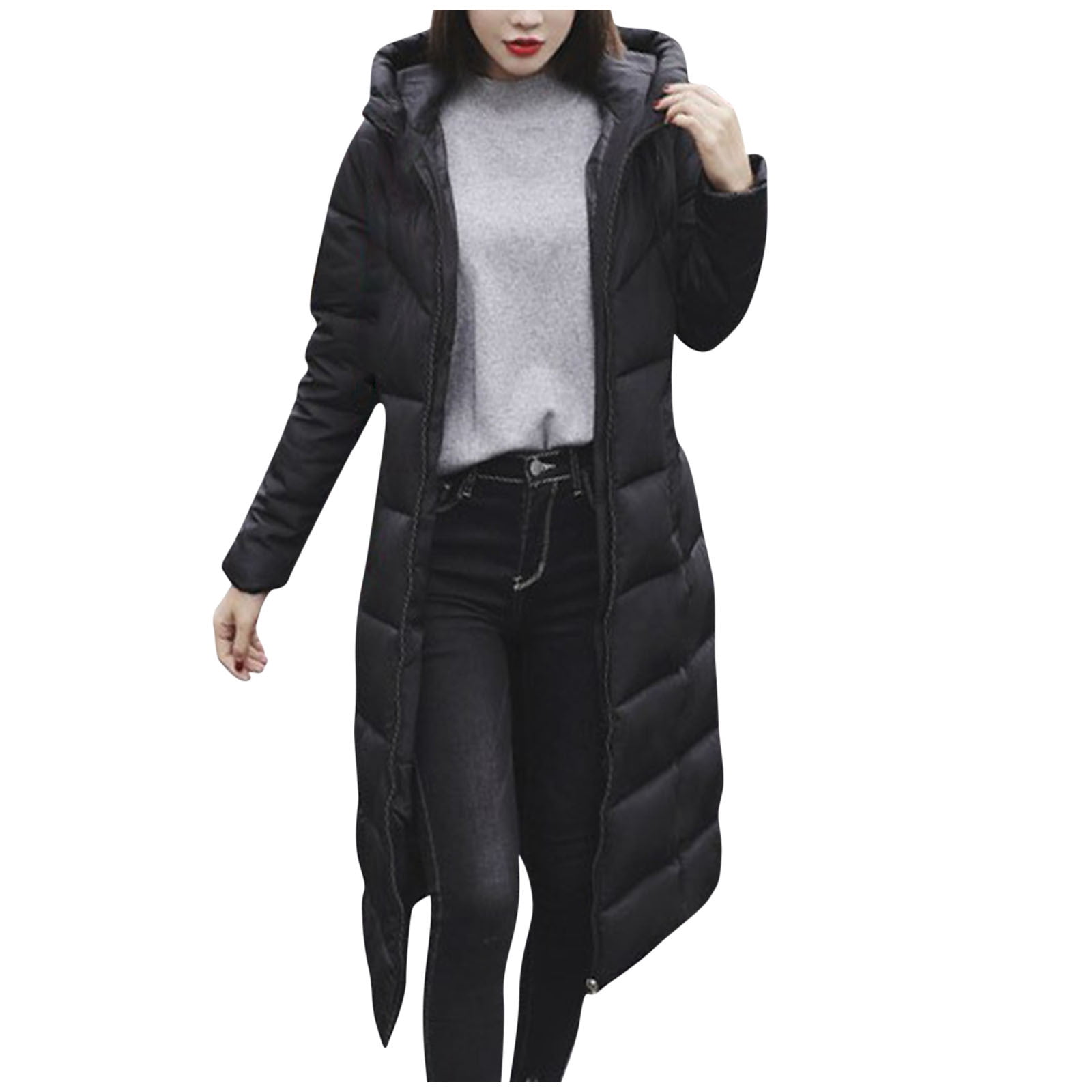 Fanxing Women's Long Fur Hooded Puffer Jackets, Warm Winter Coats ...