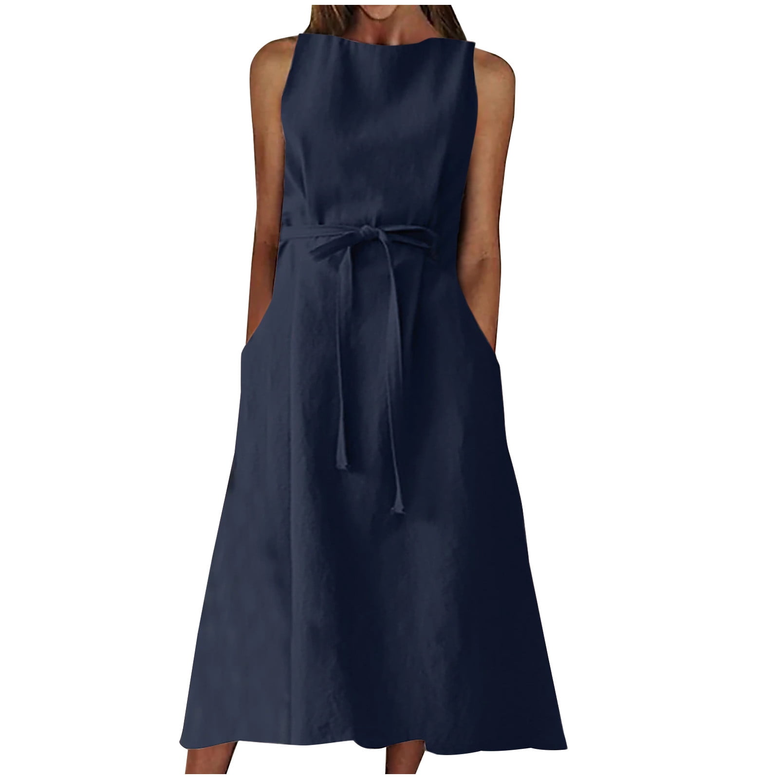 Fanxing Clearance Dresses For Women Cotton Linen Dresses for Women,2024 ...