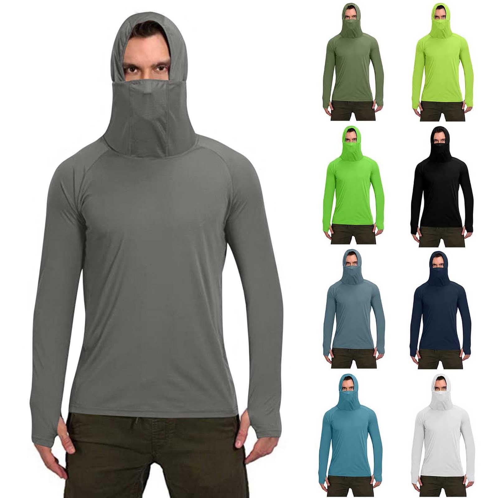 Fanxing Cooling Sun Shirts for Men with Mask UPF 50+ Fishing Blouses ...