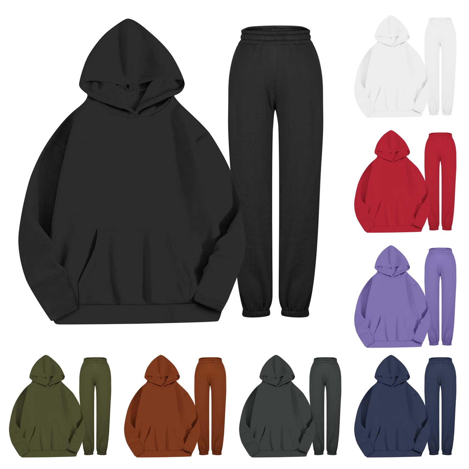 Fanxing Drawstring Hoodies Sweatsuits for Women Velvet Sweatshirts ...