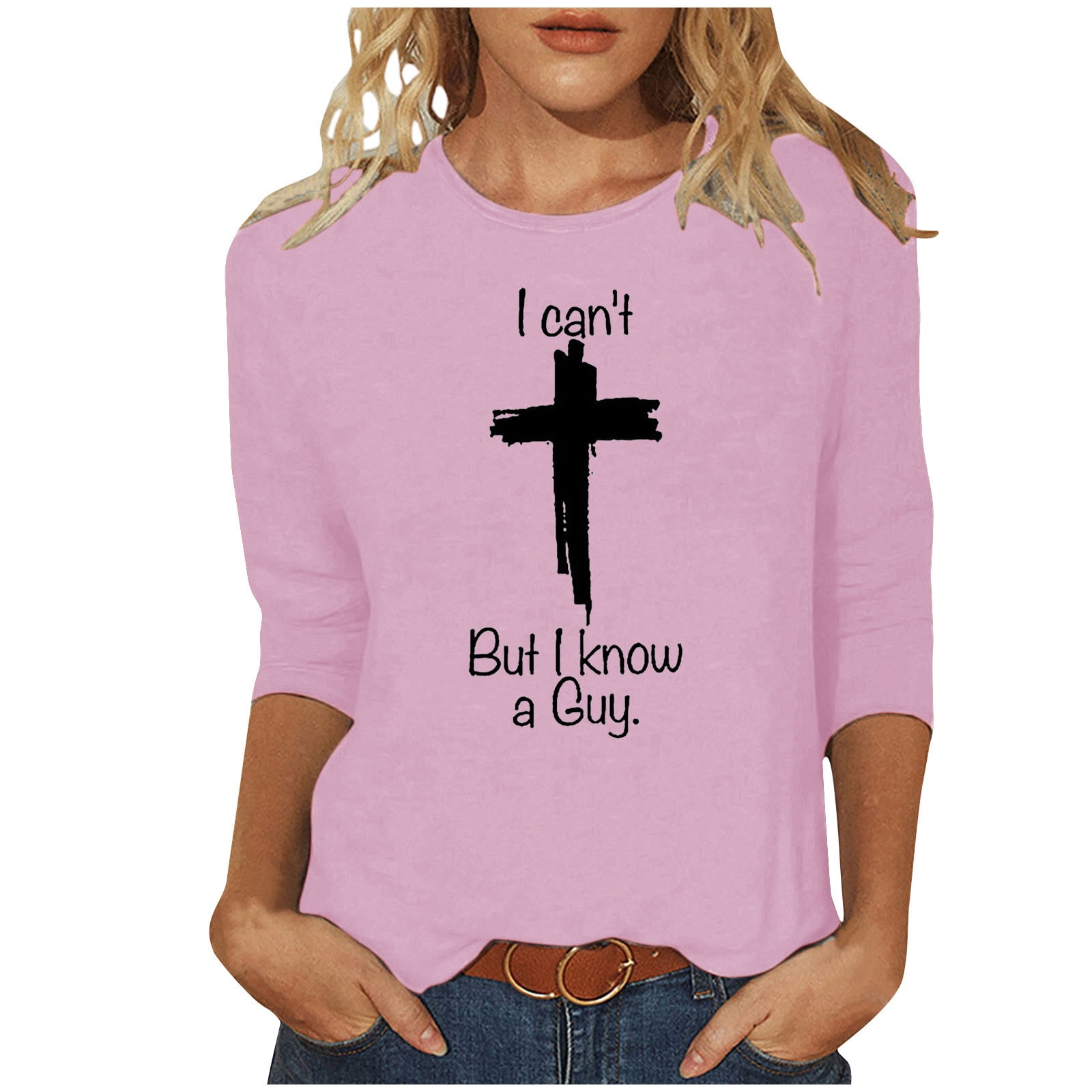 Fanxing Easter Shirts For Girls 10-12 Women Rabbit Easter T-Shirt Jesus ...