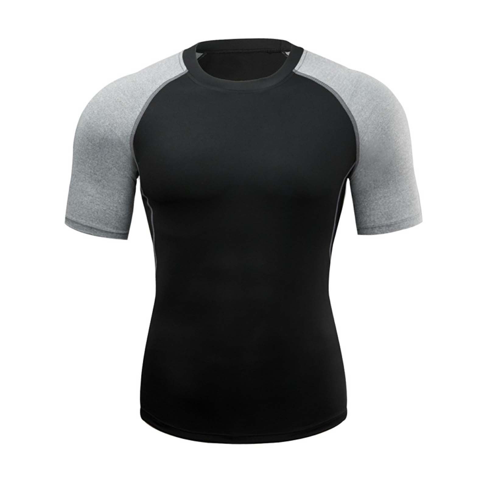 Fanxing Fashion Mens T Shirt Muscle Gym Workout Athletic Shirt Cotton ...