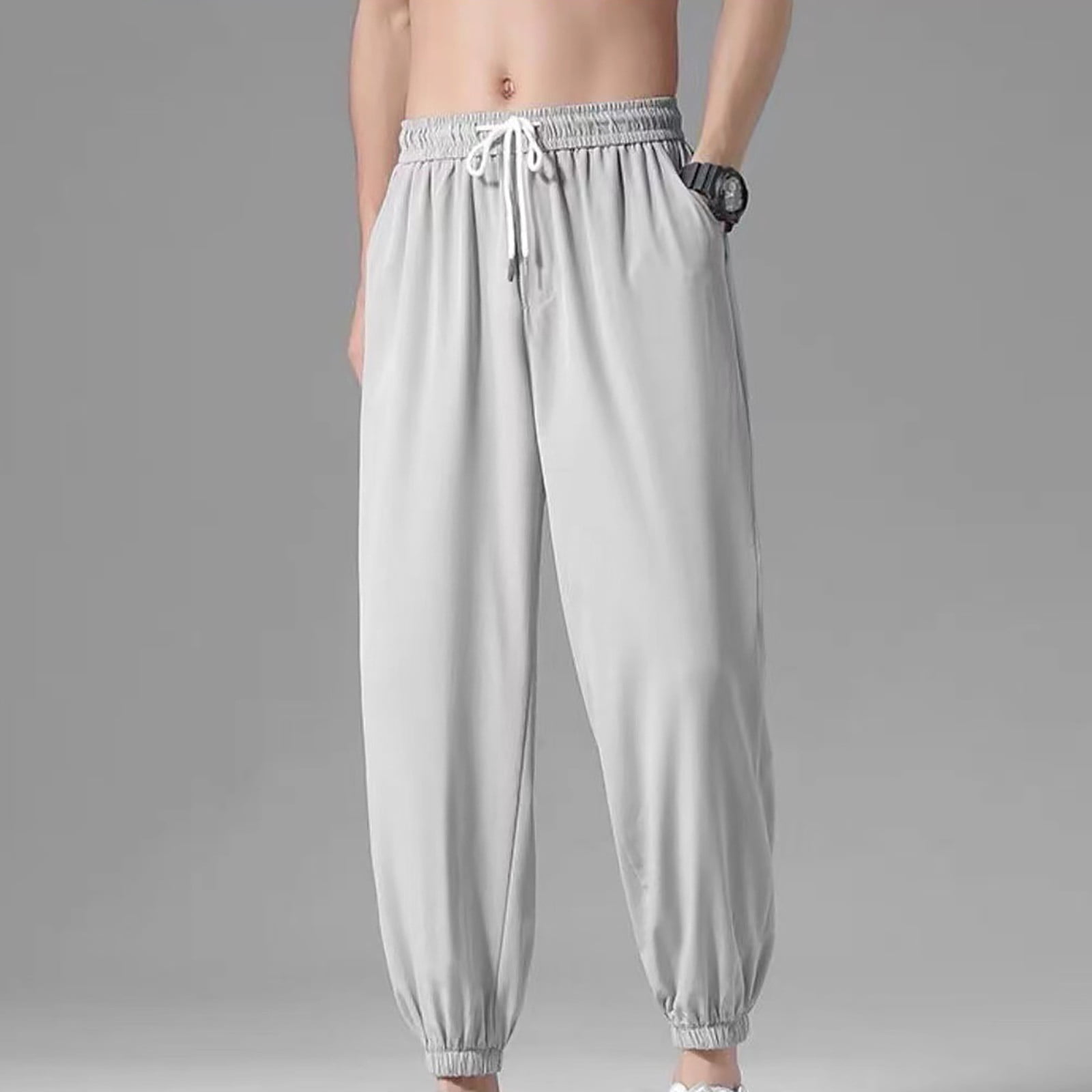 Fanxing Men's Drawstring Sweatpants Big and Tall Athletic Running ...