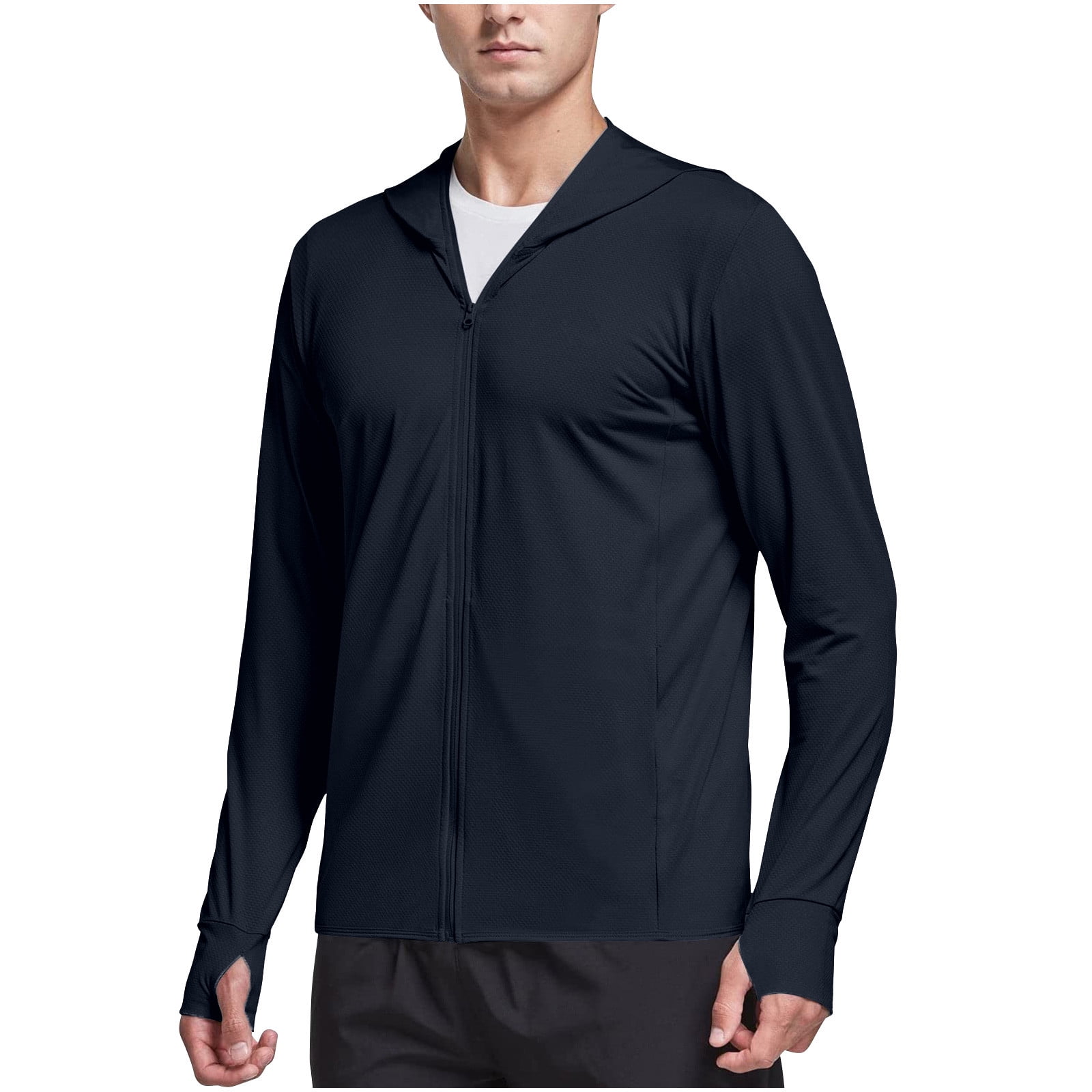 Fanxing Men’s Sun Shirts with Thumb Holes UPF 50+ Rash Guard for Men ...