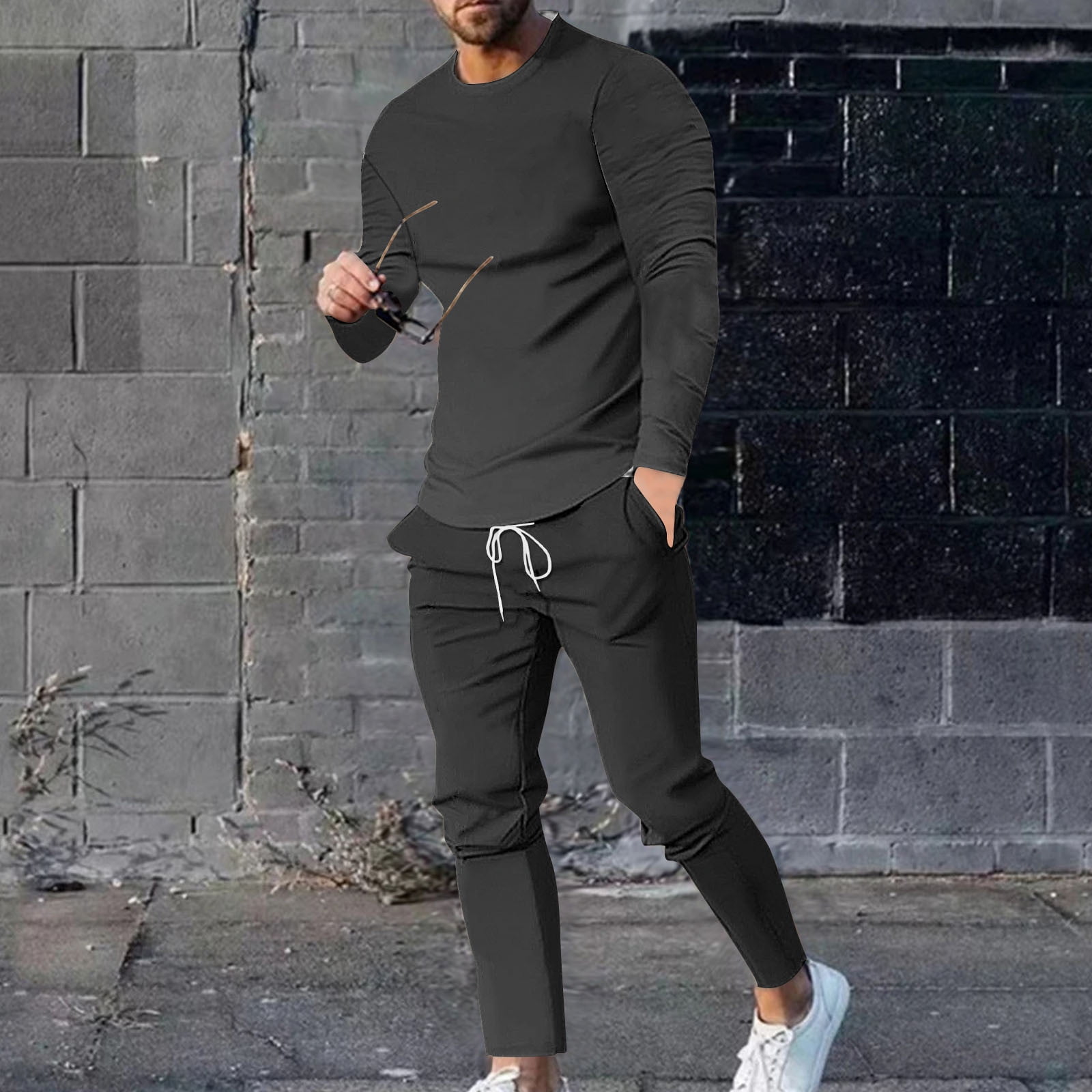Fanxing Men's Tracksuits Big and Tall Sweatsuits 2 Piece Set Fashion ...