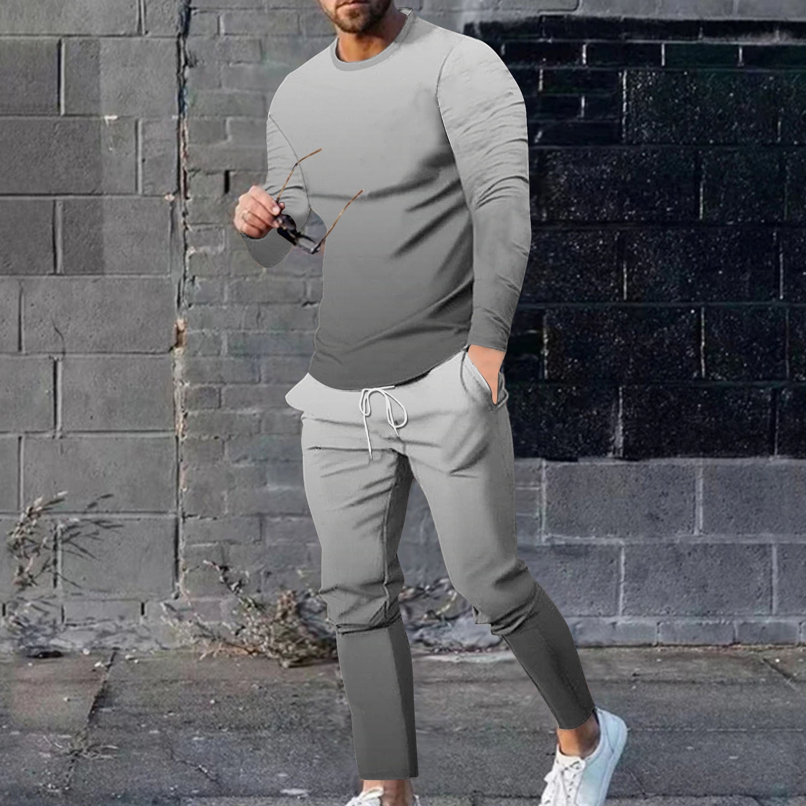 Fanxing Men's Tracksuits Big and Tall Sweatsuits 2 Piece Set Fashion ...