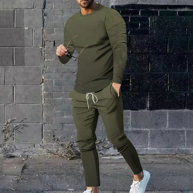 Fanxing Men's Tracksuits Big and Tall Sweatsuits 2 Piece Set Fashion ...