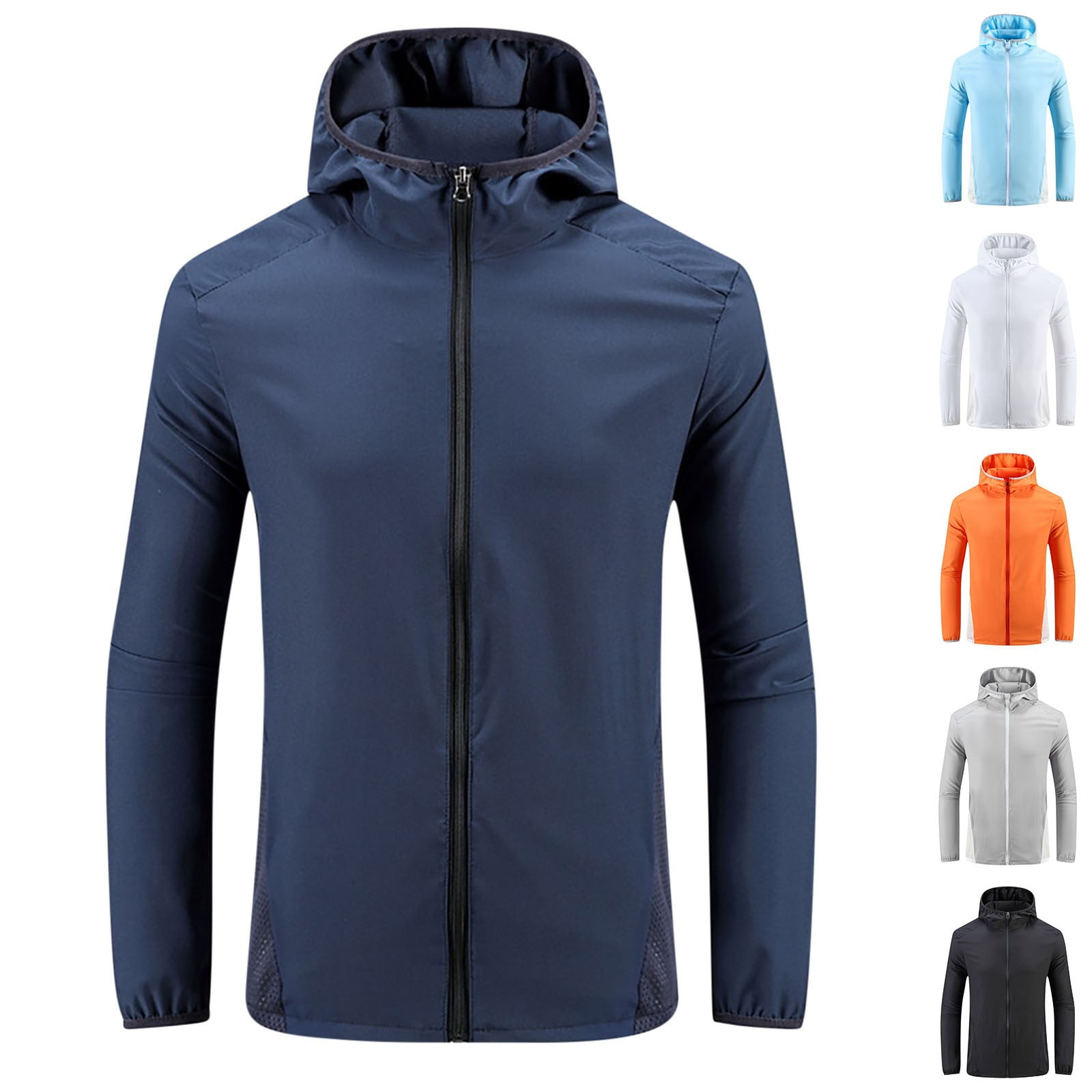 Fanxing Men's UPF 50+ Light Jacket Big and Tall Full Zip Sun Protection ...