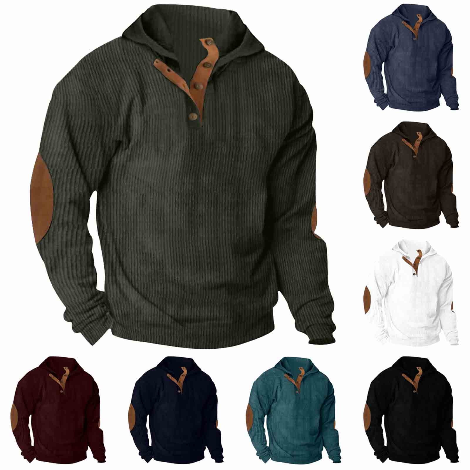 Fanxing Mens Western Aztec Sweatshirts Outdoor Ethnic Style Hooded