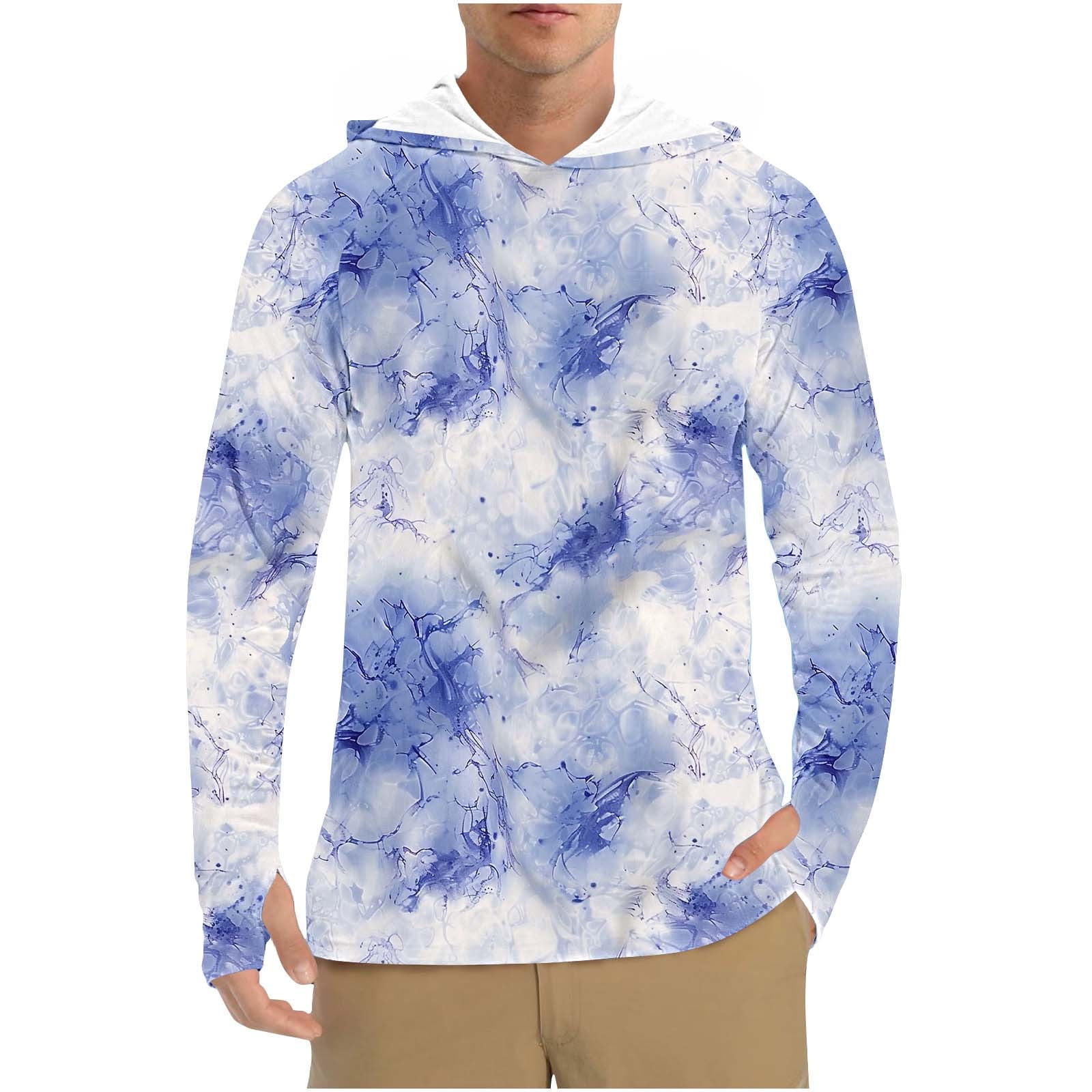 Fanxing Mens Hooded Sun Shirts Summer Lightweight Graphic Sweatshirts ...